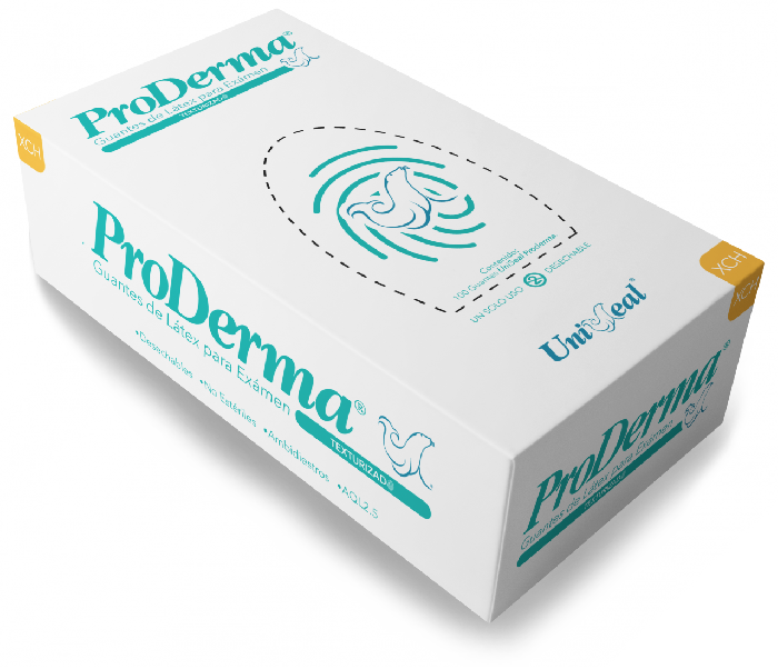 Copia de Proderma, Guante desechable Texturizado, Chico :: Prodemdental